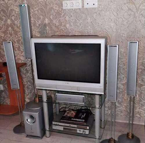 Домашний кинотеатр Panasonic + телевизор + DVD