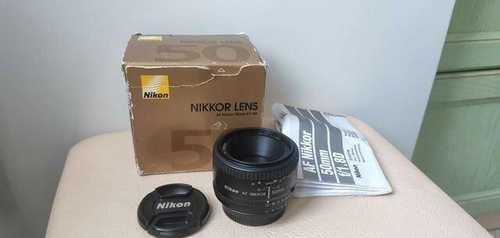 Nikon AF 50mm f/1.8D в коробке
