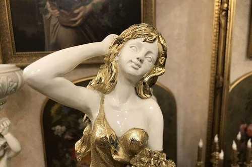 Статуя / скульптура «Девушка с букетом» 46см, Итал