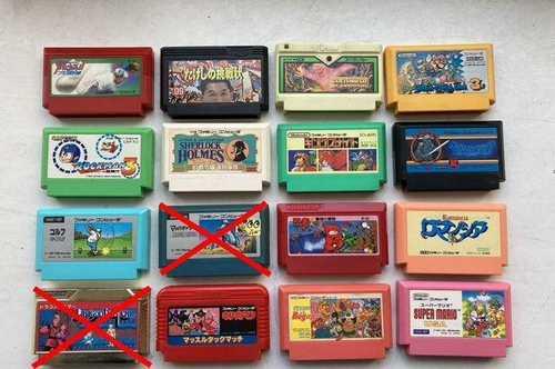 Картриджи, кассеты Nintedo Famicom (NES, Dendy)