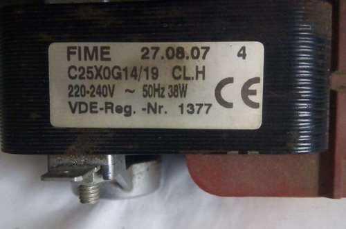 Вентилятор Fime c25X0G14/19 CL. H 38W