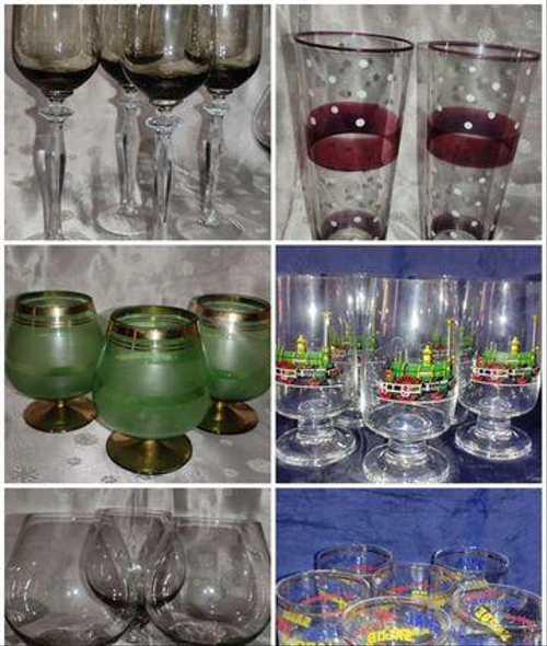 Бокалы,стаканы Богемия, стаканы СССР