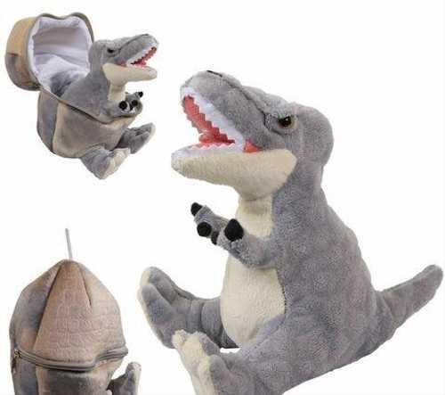 Мягкая игрушка ABtoys Dino World Динозавр в яйце, серый 22 см. 660276.001
