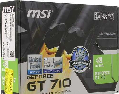 Видеокарта MSI GeForce GT 710 1 Гб