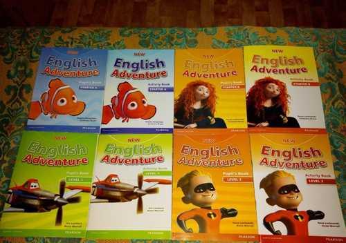 New English Adventure Уровни Starter A, B, 1, 2