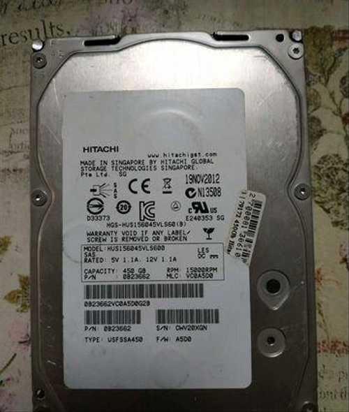 Жесткий диск 450Gb Hitachi HUS156045VLS600