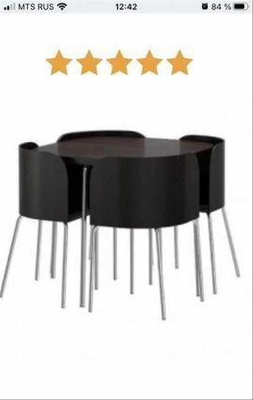 Стол со стульями Fusion IKEA бу