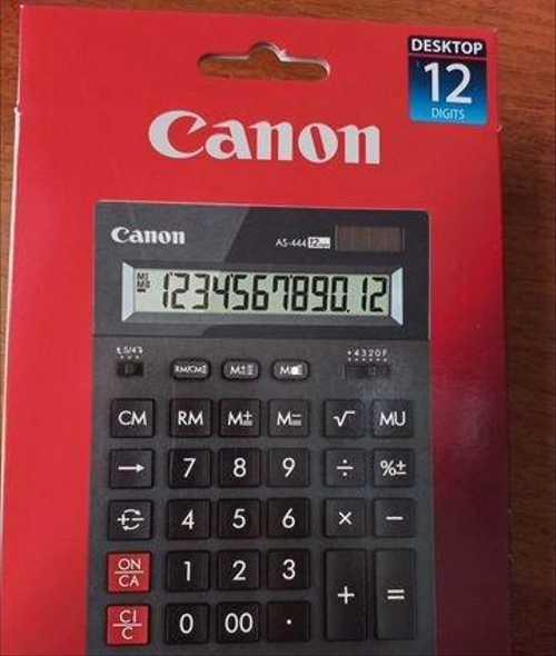 Калькулятор canon AS-444 12-разрядный новый в упак