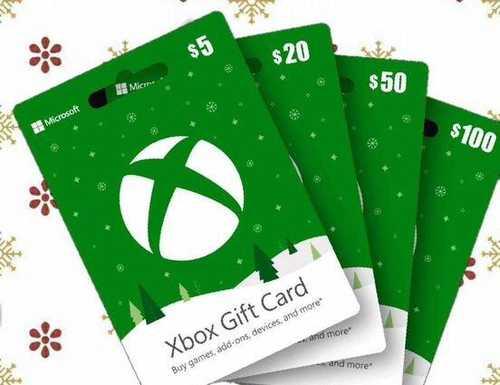Xbox Gift Cards 5, 10, 15, 25, 50, 100 долларов