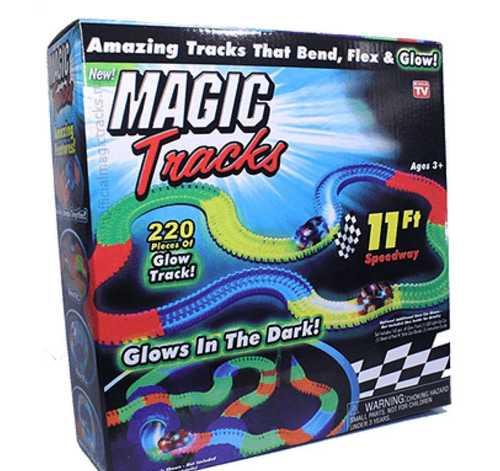 Magic Tracks светящийся трек 220дет с мостом