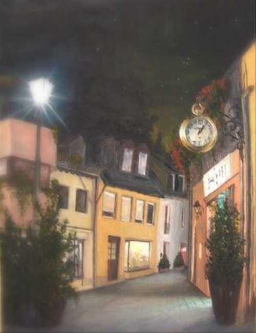 Картина живопись маслом "Ночной Нюрнберг"