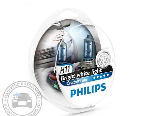Лампы автомобильные H11 (Cristal Vision) Philips