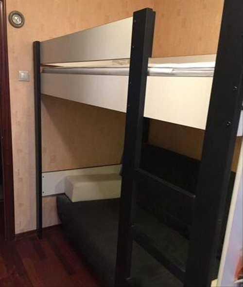 Кровать-чердак + Матрас + Диван IKEA
