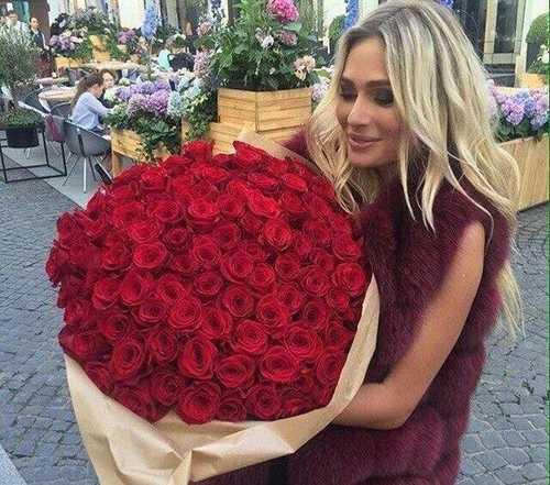 Розы.Букет 51 Роза/Эквадор/Доставка по Москве