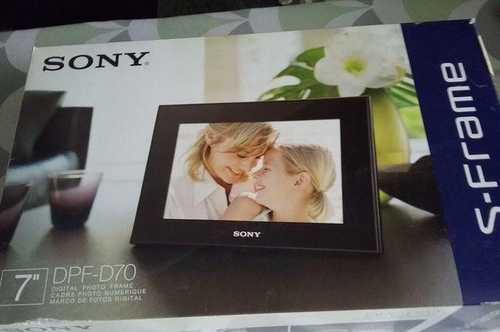 Фоторамка цифровая новая sony s-frame dpf-D70