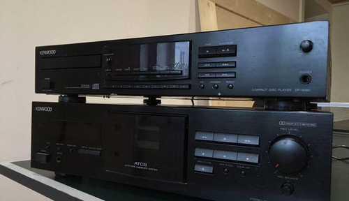 Kenwood кассетная дека и проигрыватель CD