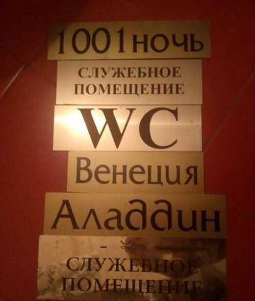 Есть три комнаты на двери каждой из них табличка а написано на табличка вот что