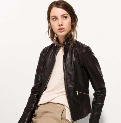 Курта кожаная Massimo Dutti