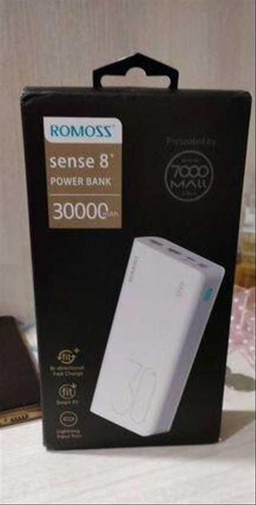 Powerbank Romoss Sense 8+ 30000mAh, Новый