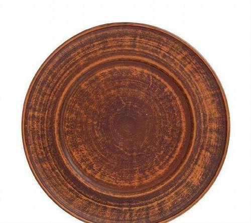 Тарелка из красной гончарной глины