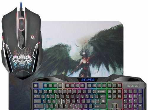 Клавиатура + мышь и коврик Defender Reaper MKP-018