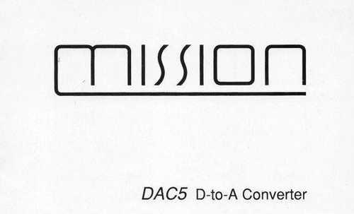 Mission / Cyrus DAC5 TDA1547 Цап