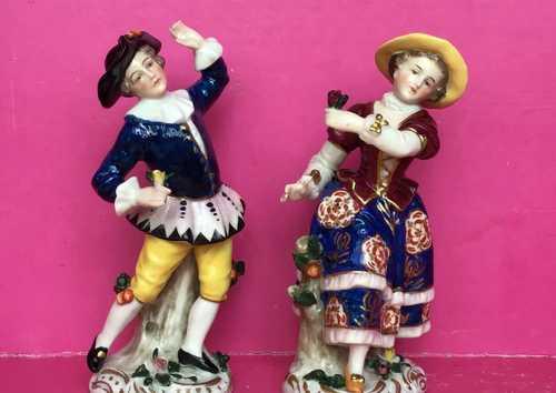1895год Sitzendorf Германия Парные статуэтки Танец