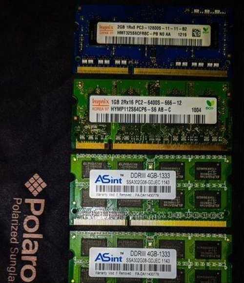 Оперативная память RAM SO-dimm DDR3 / DDR2