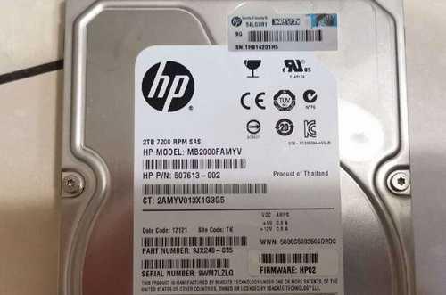 Жесткий диск HP SAS 2TB 7.2K 3.5''