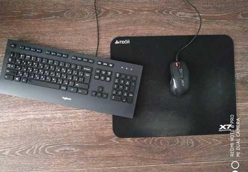 Клавиатура+мышка+коврик