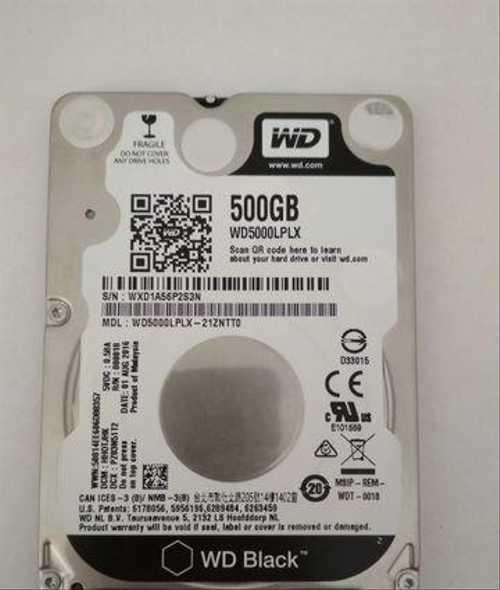 Жесткий диск WD Black 500Gb Slim SATA 3 6Gb/s 7200