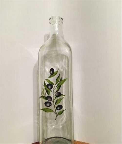 Бутылка Графин для масла стеклянная с оливками