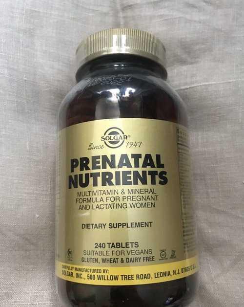 Витамины Solgar Prenatal Nutrients