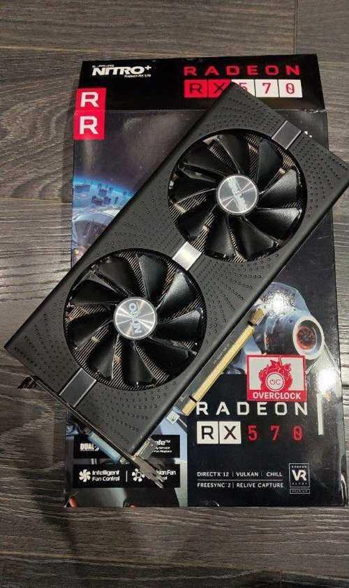 Видеокарта sapphire nitro+ rx570 4gb