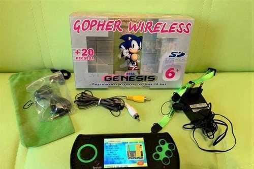 Genesis gopher wireless. Игровая приставка Genesis Gopher Wireless. Портативная игровая приставка 16 бит Gopher Wireless. Игровая приставка Sega Genesis Gopher 2. Игровая приставка Genesis Gopher Wireless ИК-порт +.