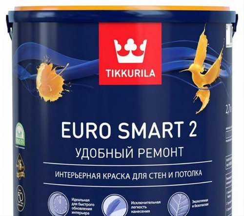 Tikkurila euro smart 2 краска интерьерная (9 л)