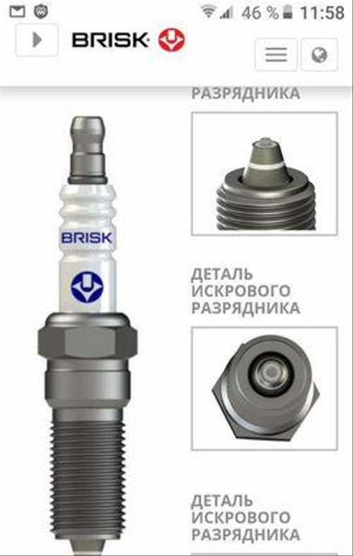 Свечи зажигания brisk br14 zc