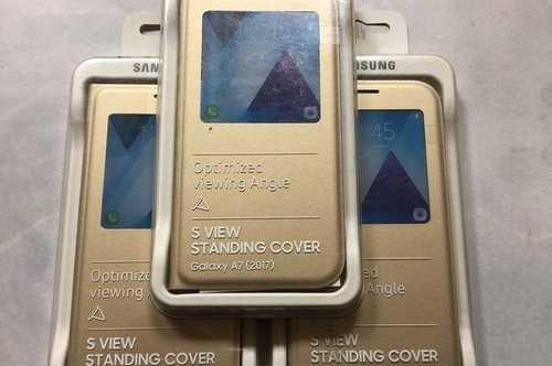 Чехол Samsung A7 2017 S View оригинал