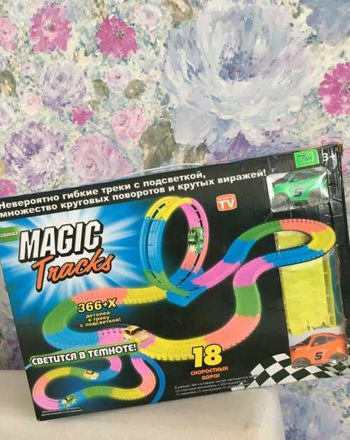 Magic tracks гибкий трек с подсветкой+2 машинки