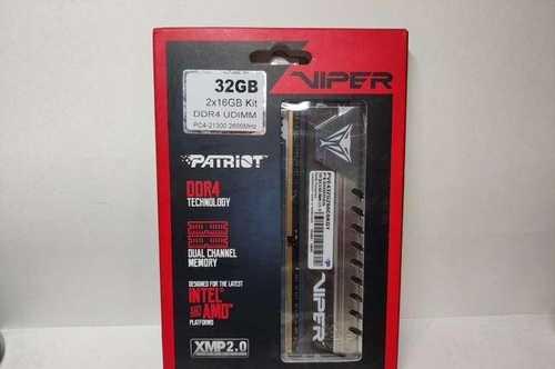 Patriot Viper DDR4 32Gb (16x2) 2666 Гарантия Новая