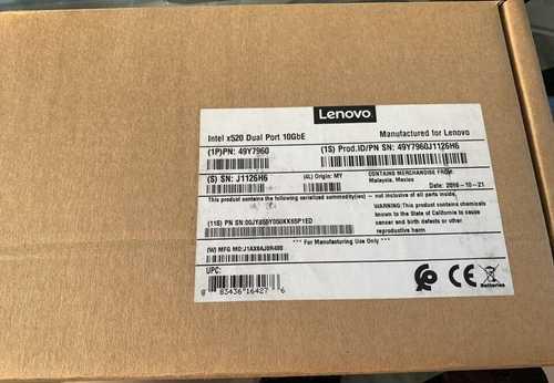 Сетевая карта Lenovo 49Y7960 (x520 Dual Port)