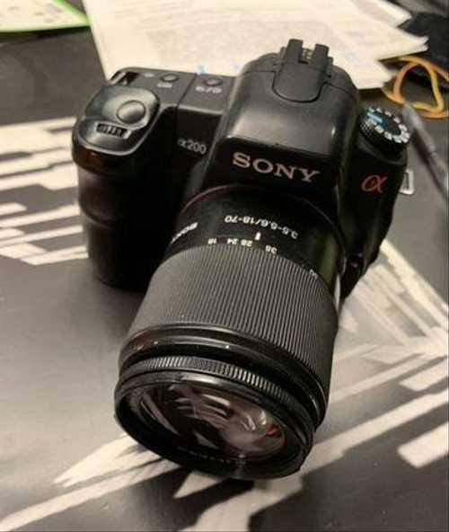 Зеркальный фотоаппарат Sony a200