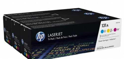 Набор картриджей HP U0SL1AM 131A упаковка 3 цвета