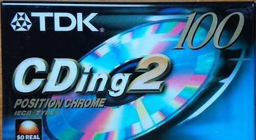 Новая аудиокасета TDK CDing2 100 chrome / type II