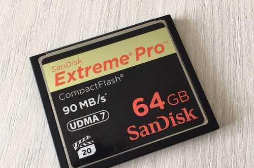 Карта памяти SanDisk 64BG Extreme Pro CompactFlash