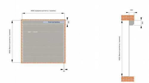 Роллета, роллетные ворота 4 метра х 4 метра