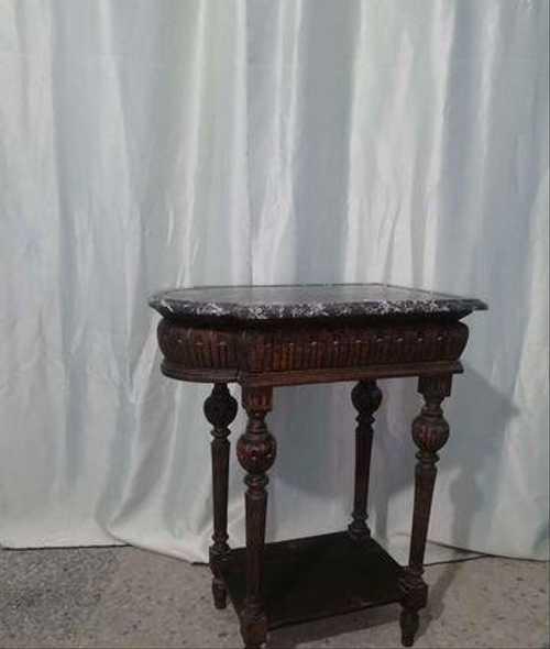 Самоварный столик с мраморной столешницей