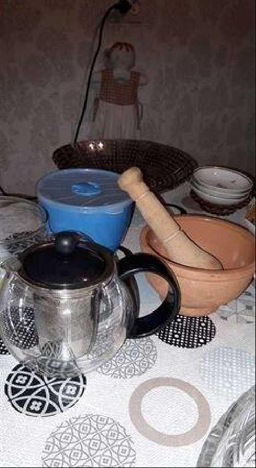 Кухонная утварь, заварные чайники и др