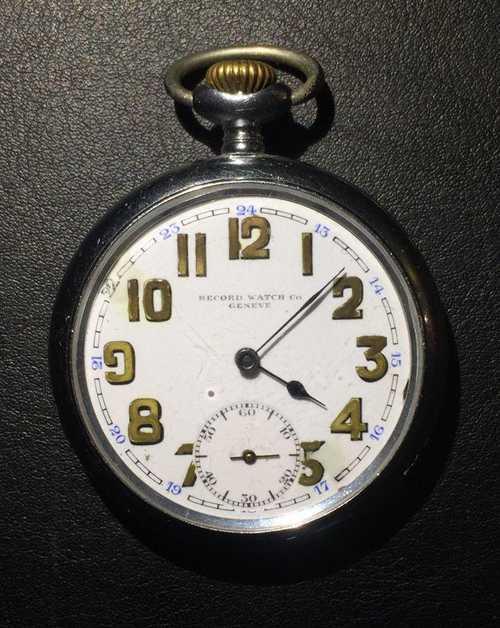 Карманные часы Record Watch Co Geneve швейцария