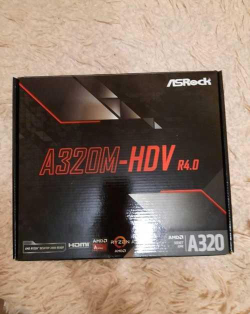 Материнская плата AsRock A320M-HDV R4.0, SocketAM4